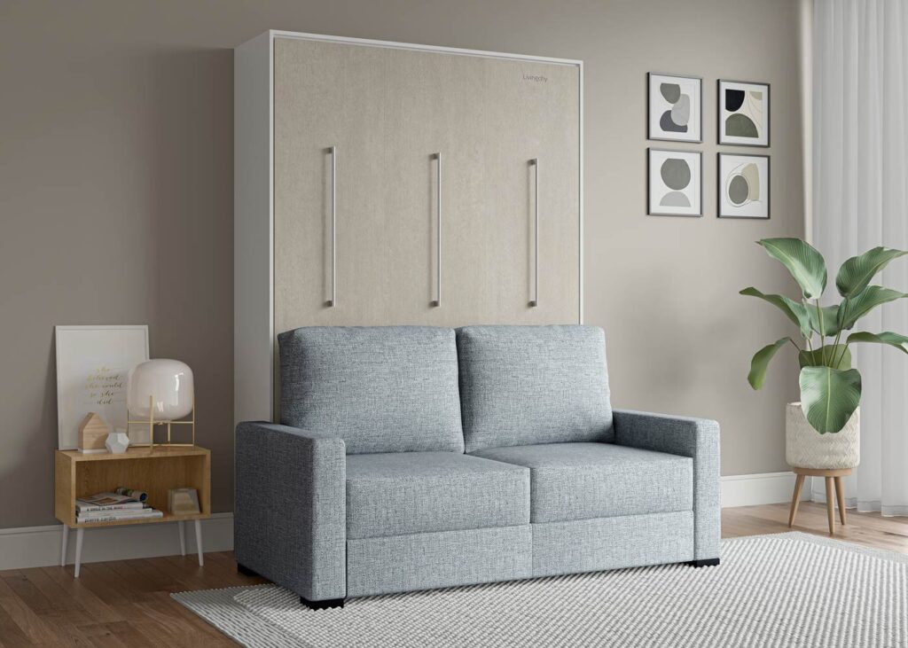Lit escamotable mural Designer Solitaire Rock Solid avec divan
